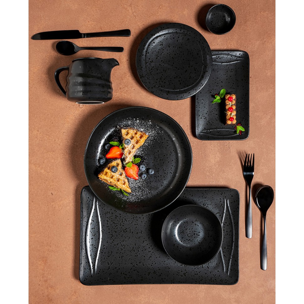 Plato Hondo 26cm Cinder Black Ariane