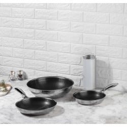 Set 2 Sartenes Roichen Bee Acero Inoxidable (20-28 Cm) + 1