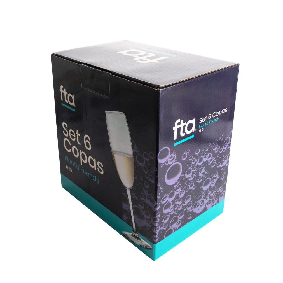 Set 6 Copas Flauta 19CL Friends FTA