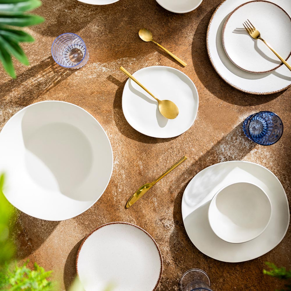 Plato Bajo Melamina Ivory 20cm Lugano | El Volcán