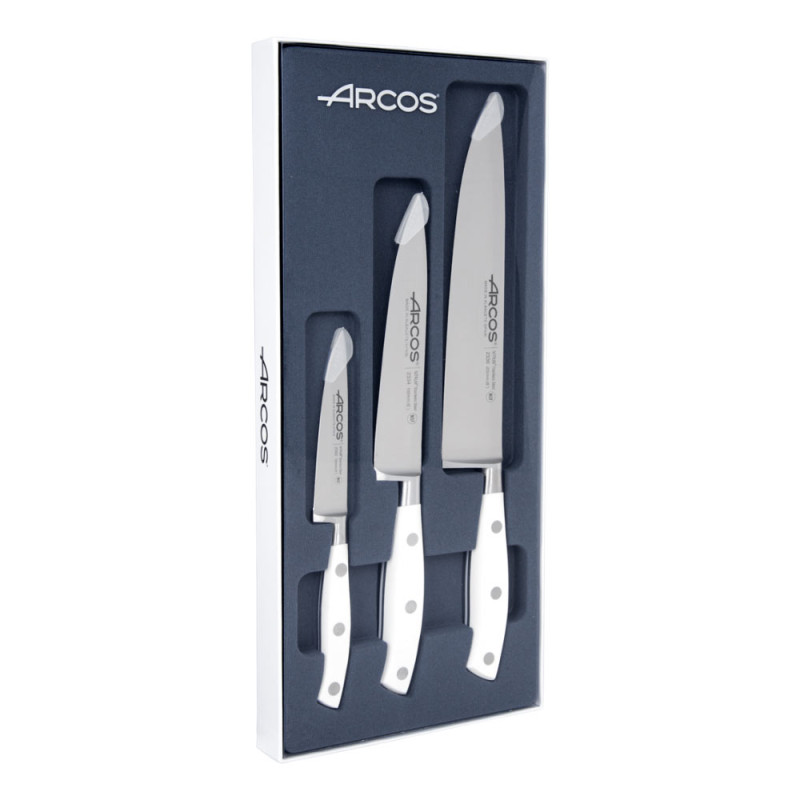 Set de 3 Cuchillos Cocina Riviera Blanc Arcos | El Volcán