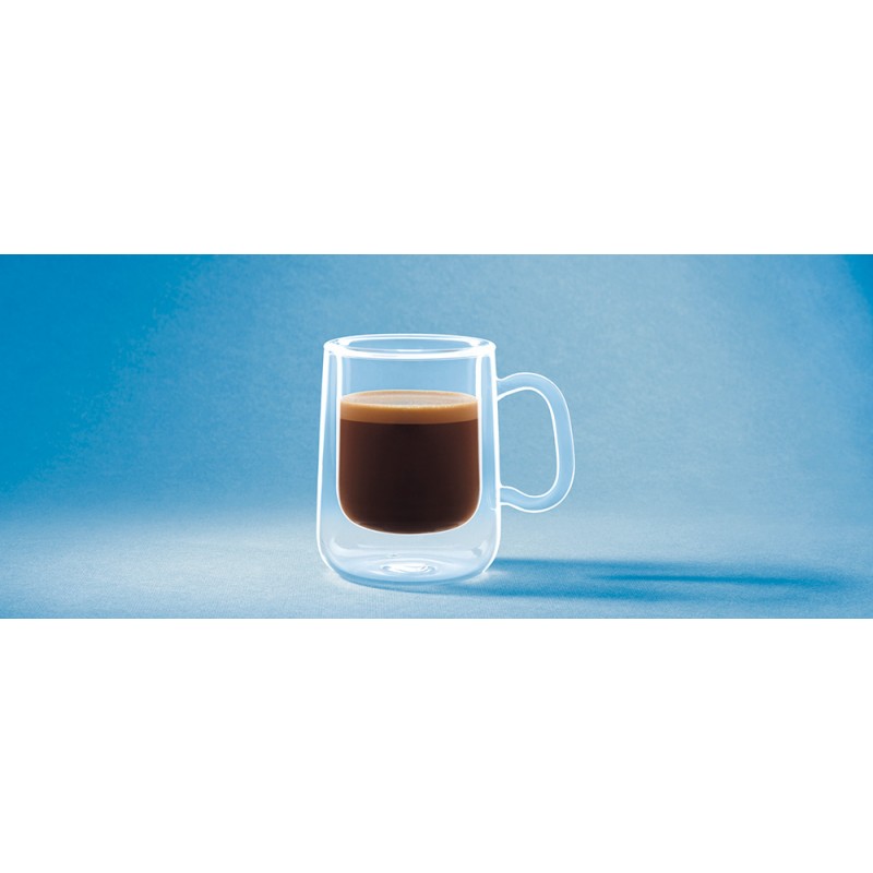Set 2 Tazas Doble Pared 100ml Thermic Glass Luigi Bormioli | El Volcan